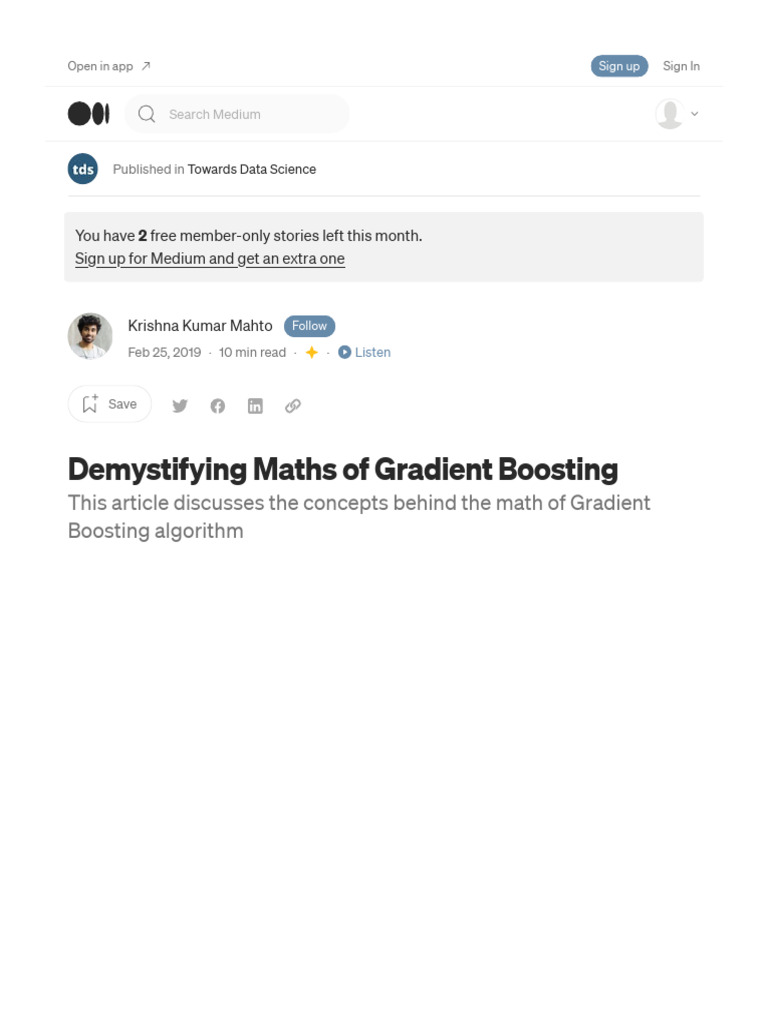 Gradient Boosting Explained | PDF | Mathematical Optimization ...