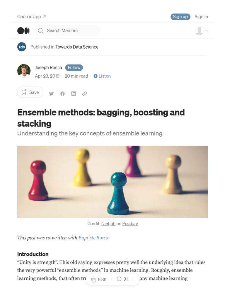 Ensemble Methods - Bagging, Boosting and Stacking - by Joseph Rocca - Towards Data Science | PDF ...