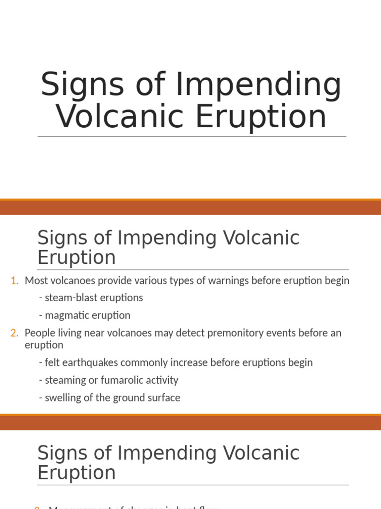 Q1 WEEK 8 Signs of Impending Volcanic Ruption | PDF