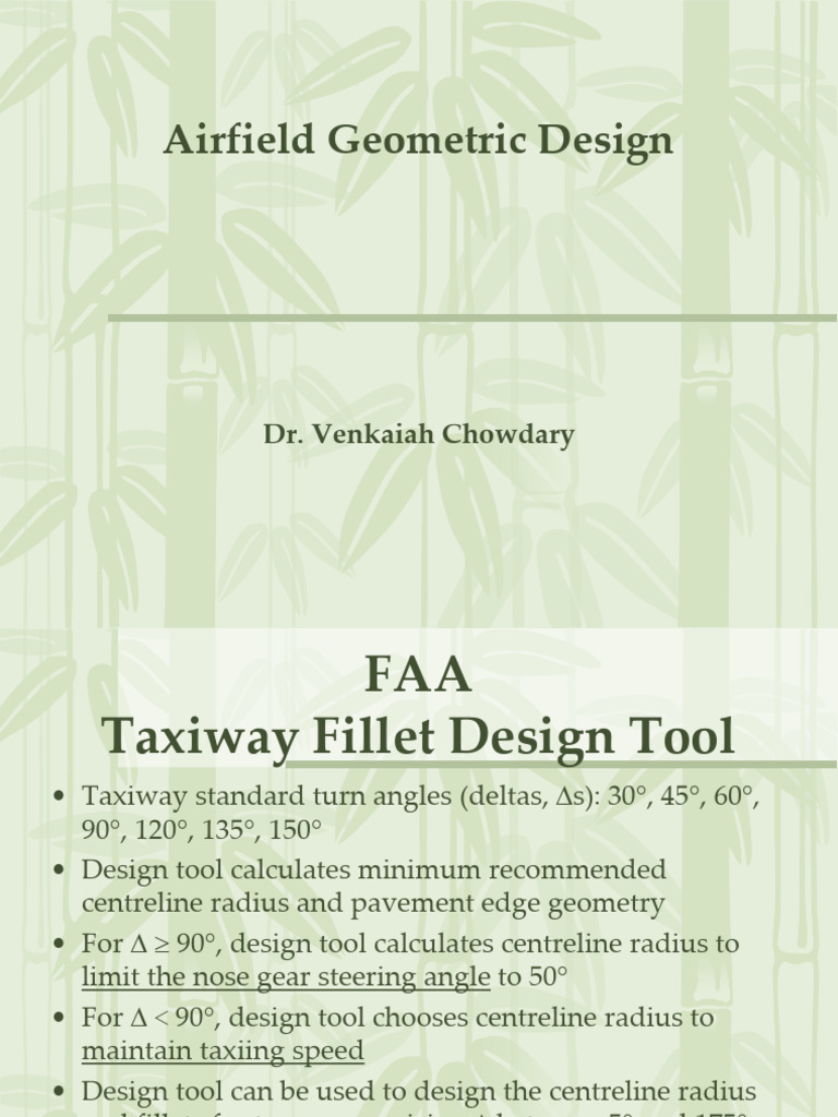 Taxiway Fillet Design Guidelines | PDF | Elementary Geometry ...