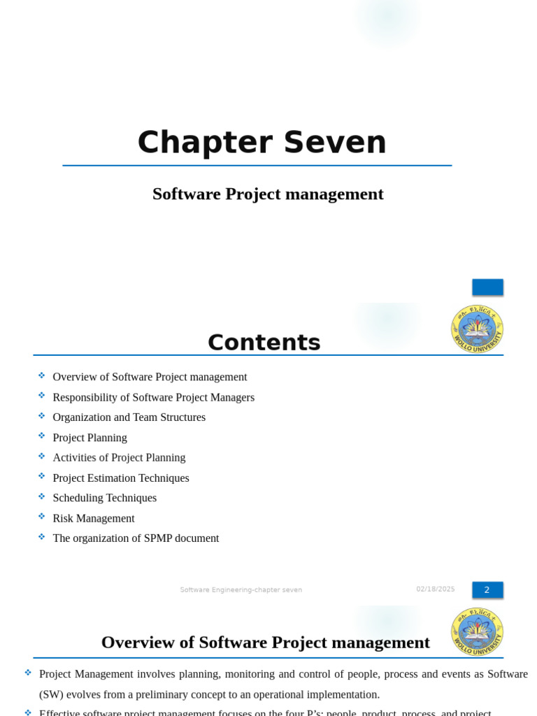 Chapter-7 Software Project Management (1) | PDF | Project Management ...