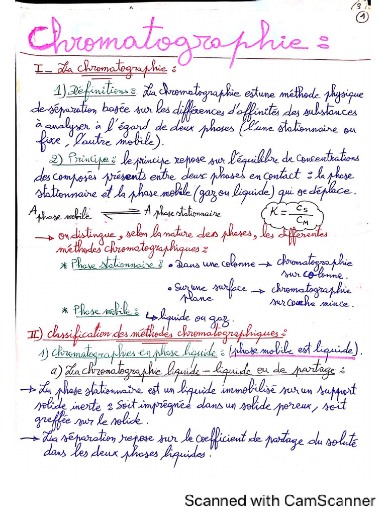 Résumé Cours Chroma + Extraction | PDF