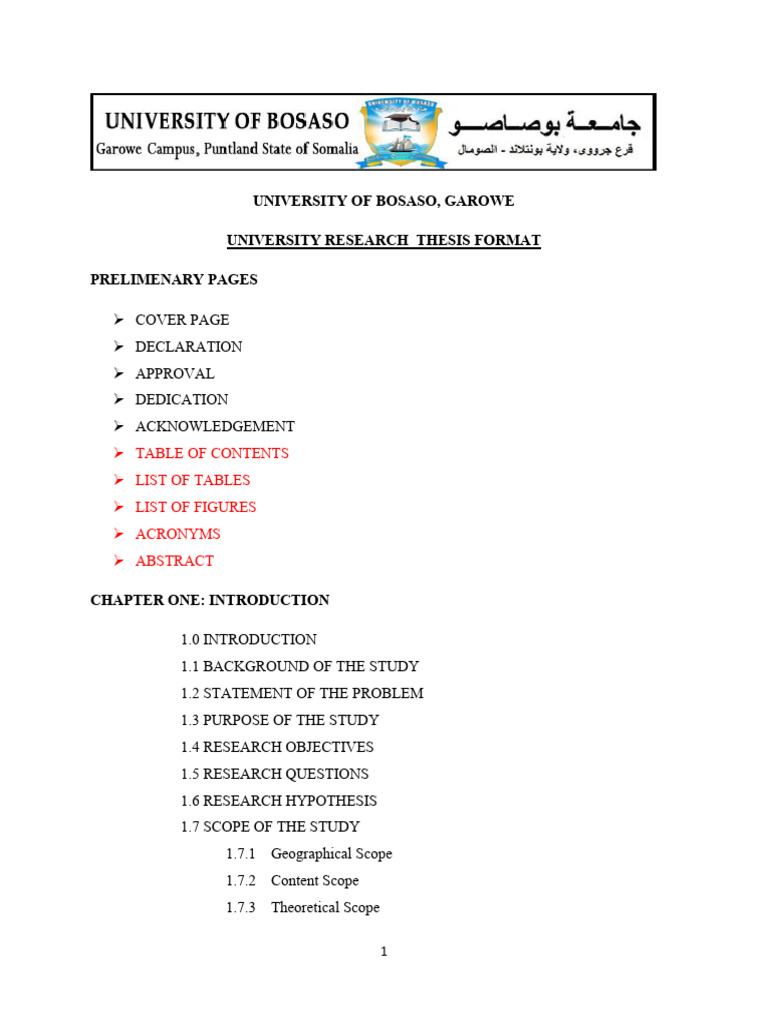 University Thesis Format Guide | PDF