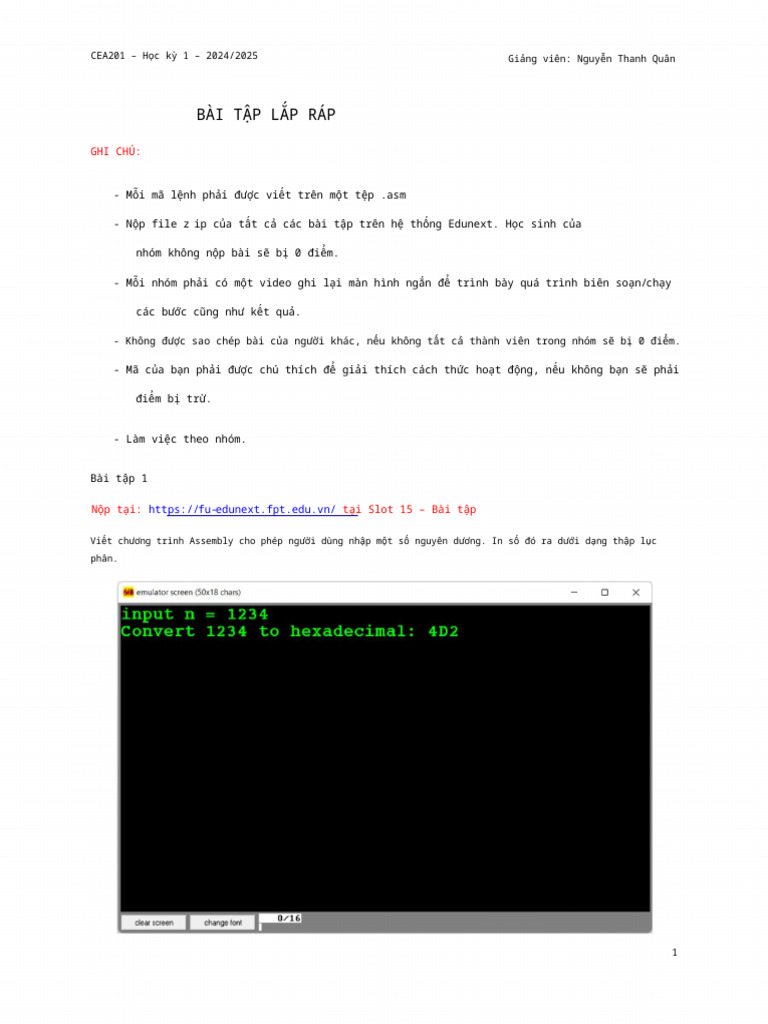 CEA201 Assembly Assignment | PDF