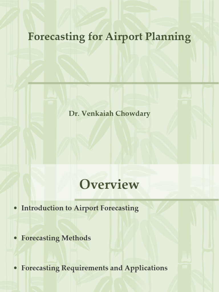 Airport Forecasting Techniques Explained Pdf Forecasting Time Series