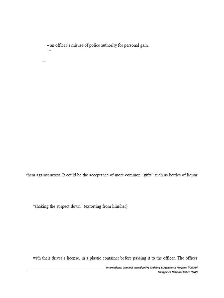 Law Enforcement Corruption | PDF | Bribery | Corruption