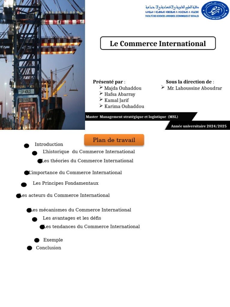 Historique et enjeux du commerce international | PDF | Commerce ...