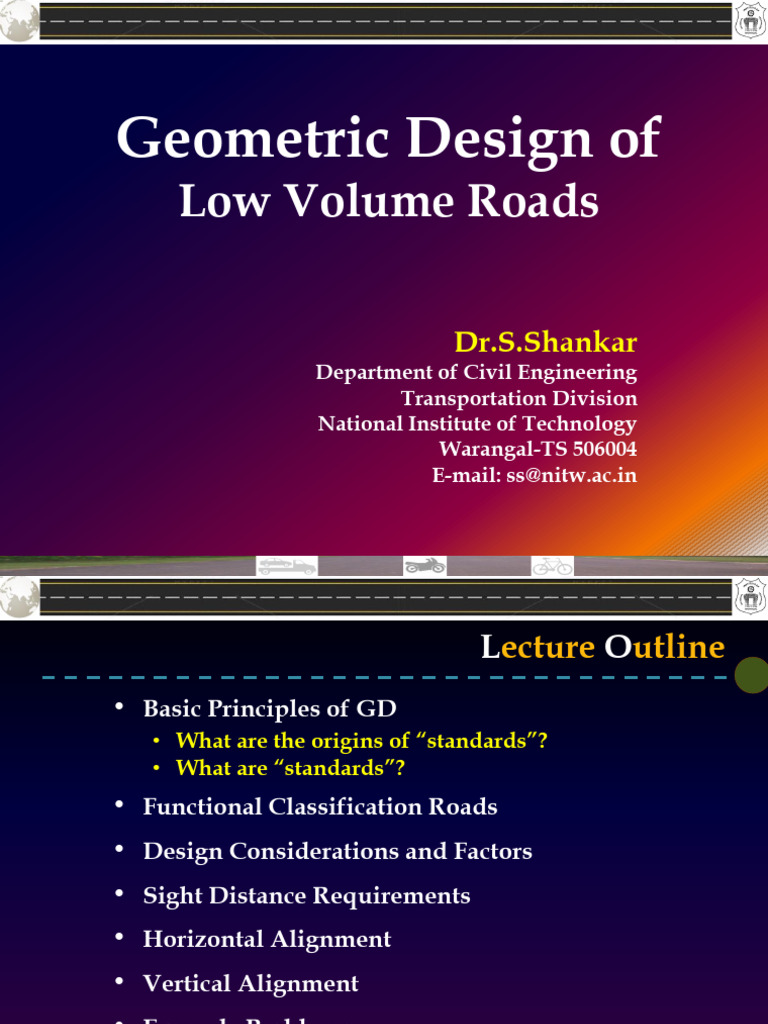 Geometric Design for Low Volume Roads | PDF | Traffic Collision | Road