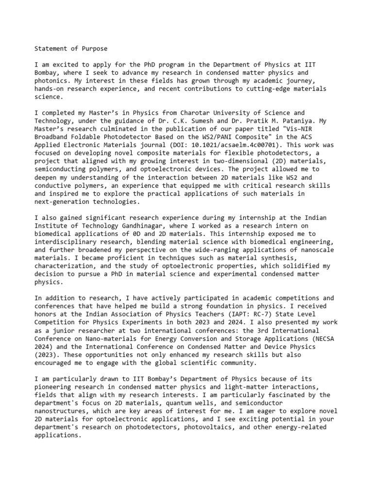 Sop)Physics | PDF | Physics | Materials Science