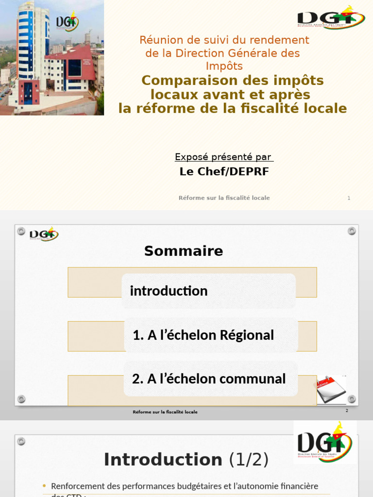 Impôts locaux : avant et après réforme | PDF | Impôts | Taxe foncière