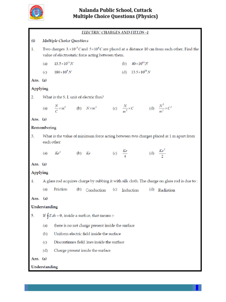Important MCQ of Physics (All) | PDF | Evaluation Methods | Survey ...