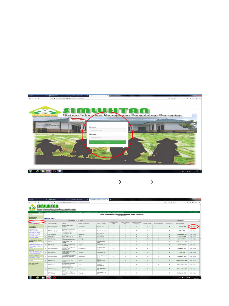 Updating Pengisian Simluhtan | PDF
