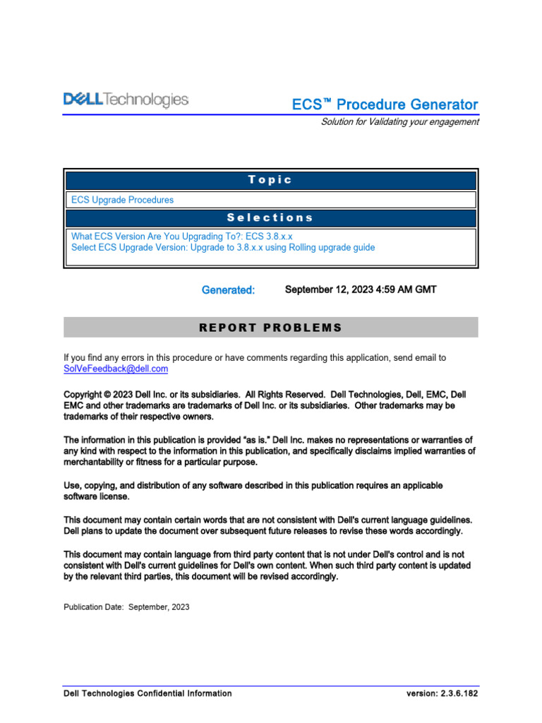ECS - ECS Upgrade Procedures-ECS 3.8.x.x | PDF | Proxy Server | Zip ...