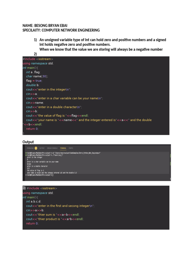 Ca Pdf Integer Computer Science Namespace 3015