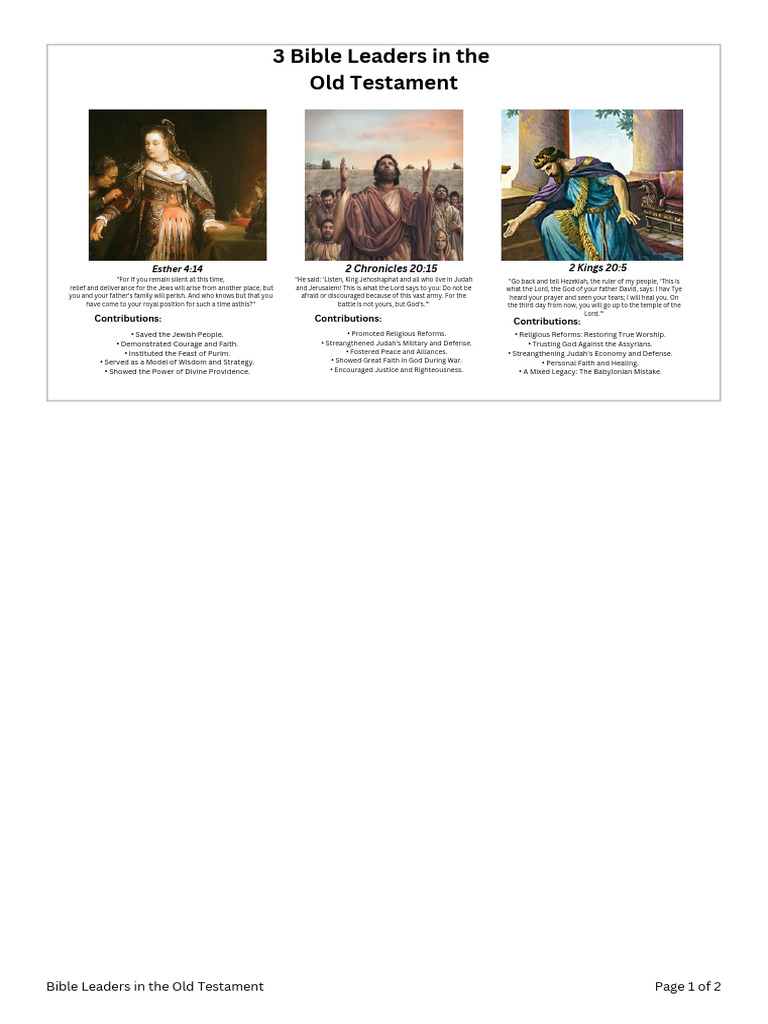 Bible Leaders in The Old Testament - 20250209 - 153905 - 0000 | PDF ...