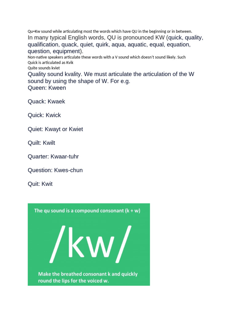 Qu KW Sound | PDF