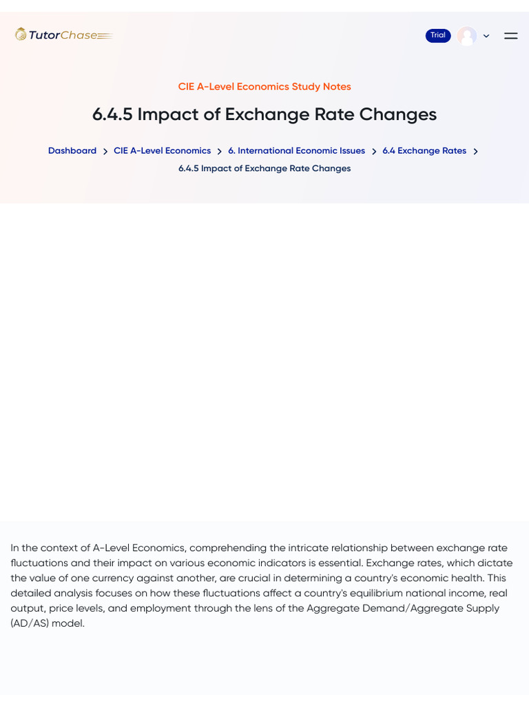 Exchange Rate Effects on A-Level Economics | PDF | Exchange Rate ...