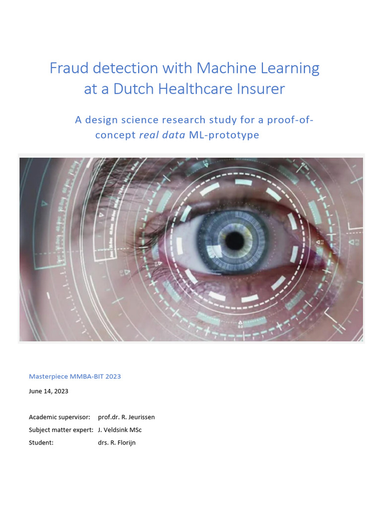 ML Fraud Detection at A Dutch Healtcare Insurer | PDF | Artificial Intelligence | Intelligence ...