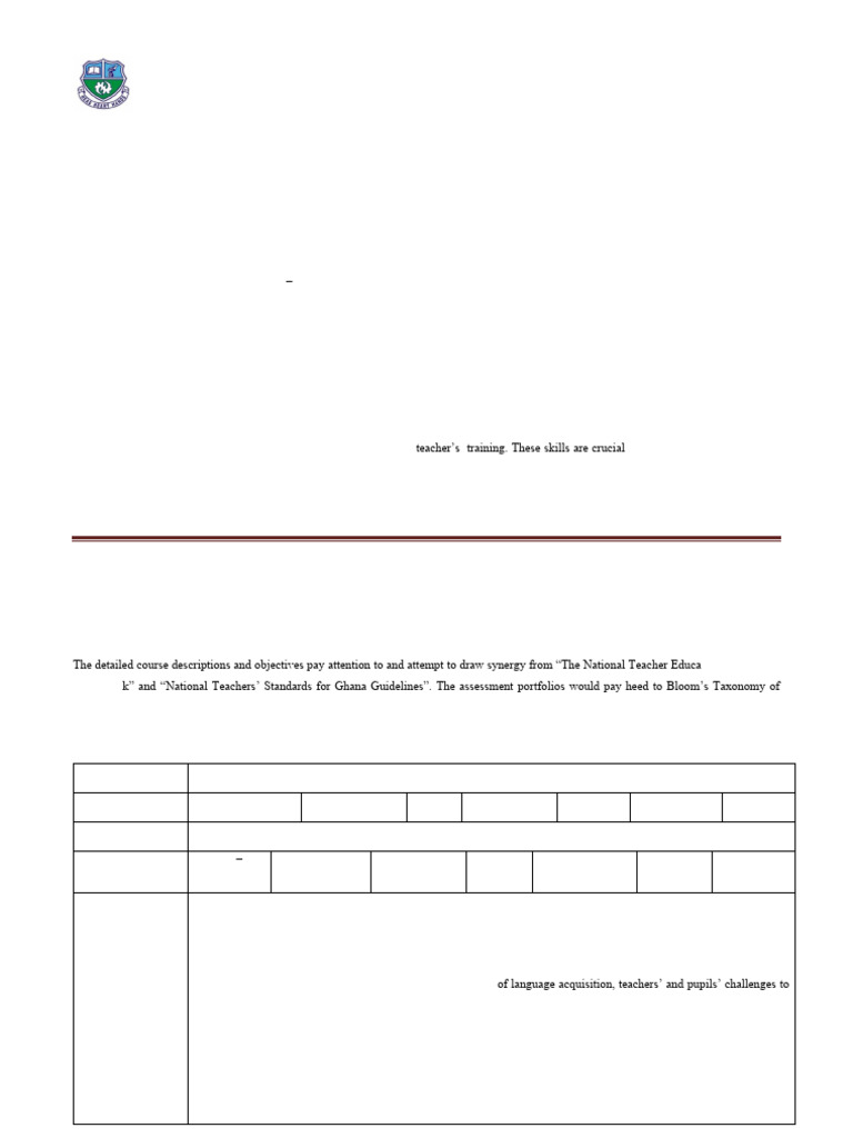 Language and Literacy Course Outline | PDF | Learning | Literacy