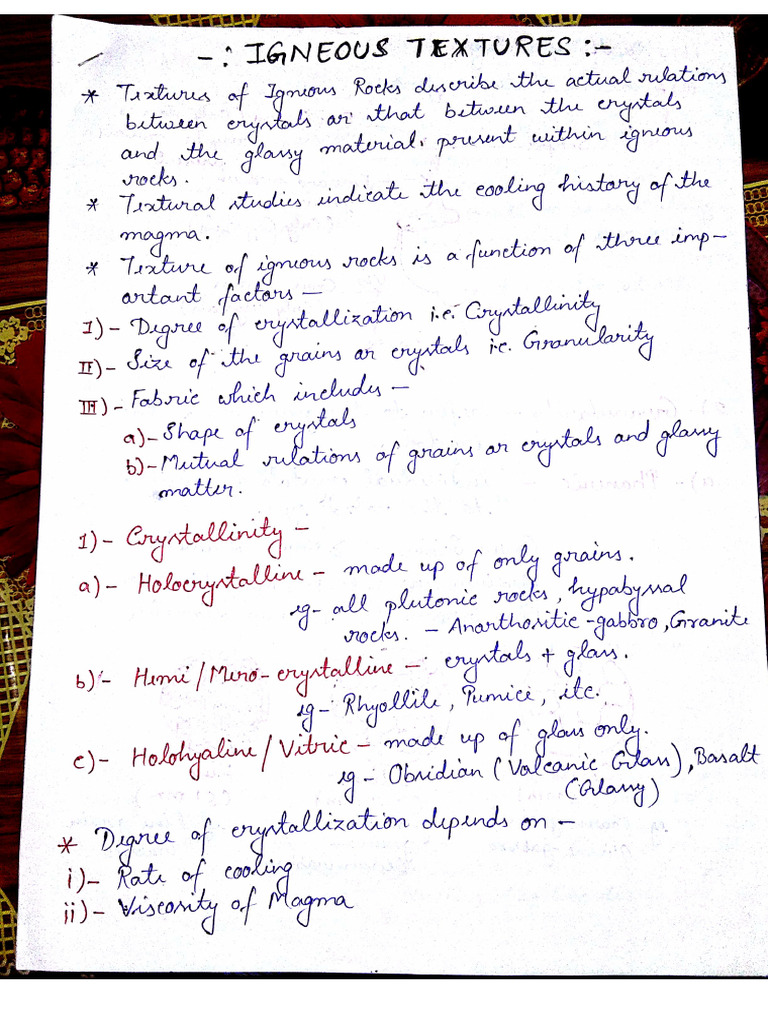 Igneous Textures | PDF