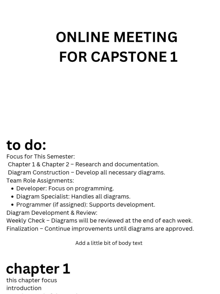 Capstone 1 Online Meeting Agenda | PDF | Software Development Process ...