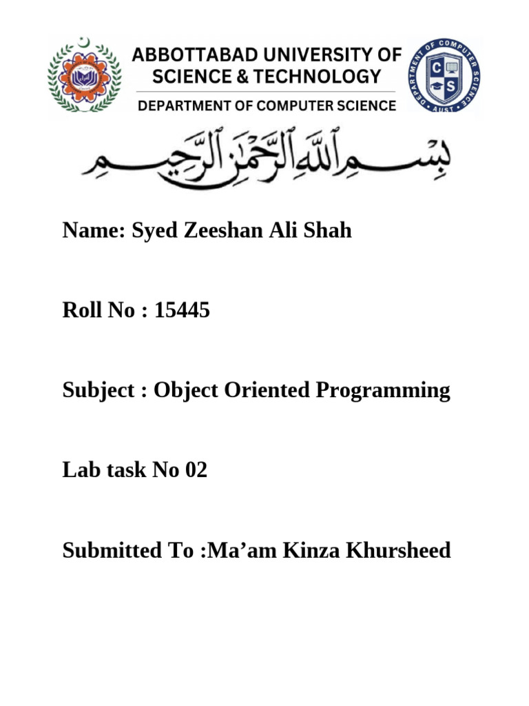 Lab Task 2 PDF | PDF