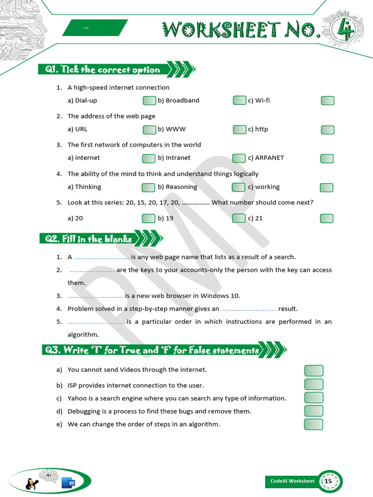 4 Worksheet | PDF | World Wide Web | Internet & Web