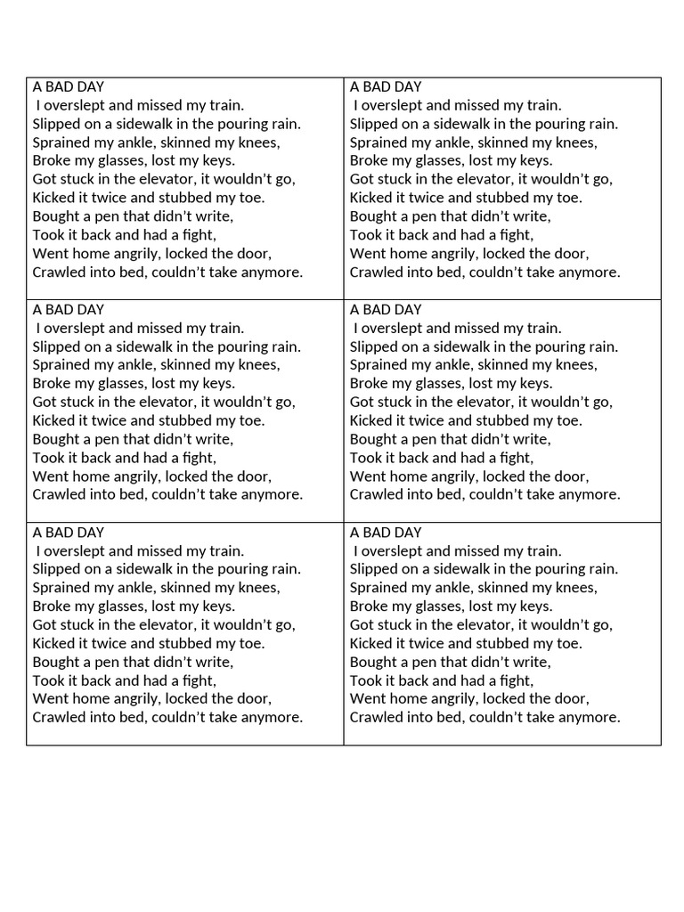 Misfortunes of a Bad Day | PDF | Lower Limb Anatomy | Foot