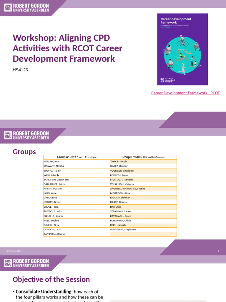 RCOT CDF Pillars and Standards Into CPD Reflection | PDF | Occupational ...