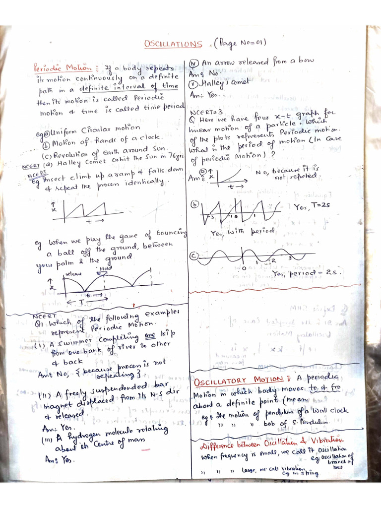 oscillation notes | PDF