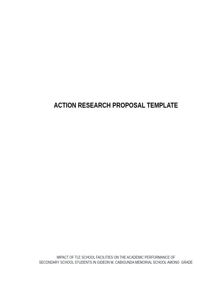 Action Research Proposal - Tle Template | PDF | Data | Data Analysis