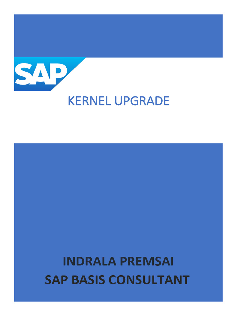 SAP Kernel Upgrade Guide Steps | PDF