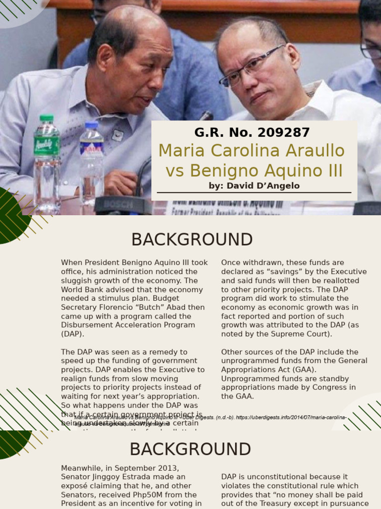 DAP Controversy: Araullo vs Aquino III | PDF | Supreme Court Of The ...