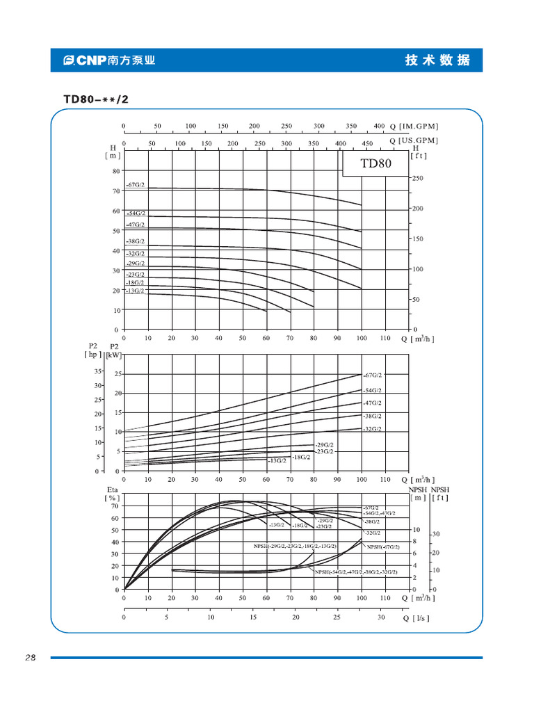 TD80 Pump Specification | PDF