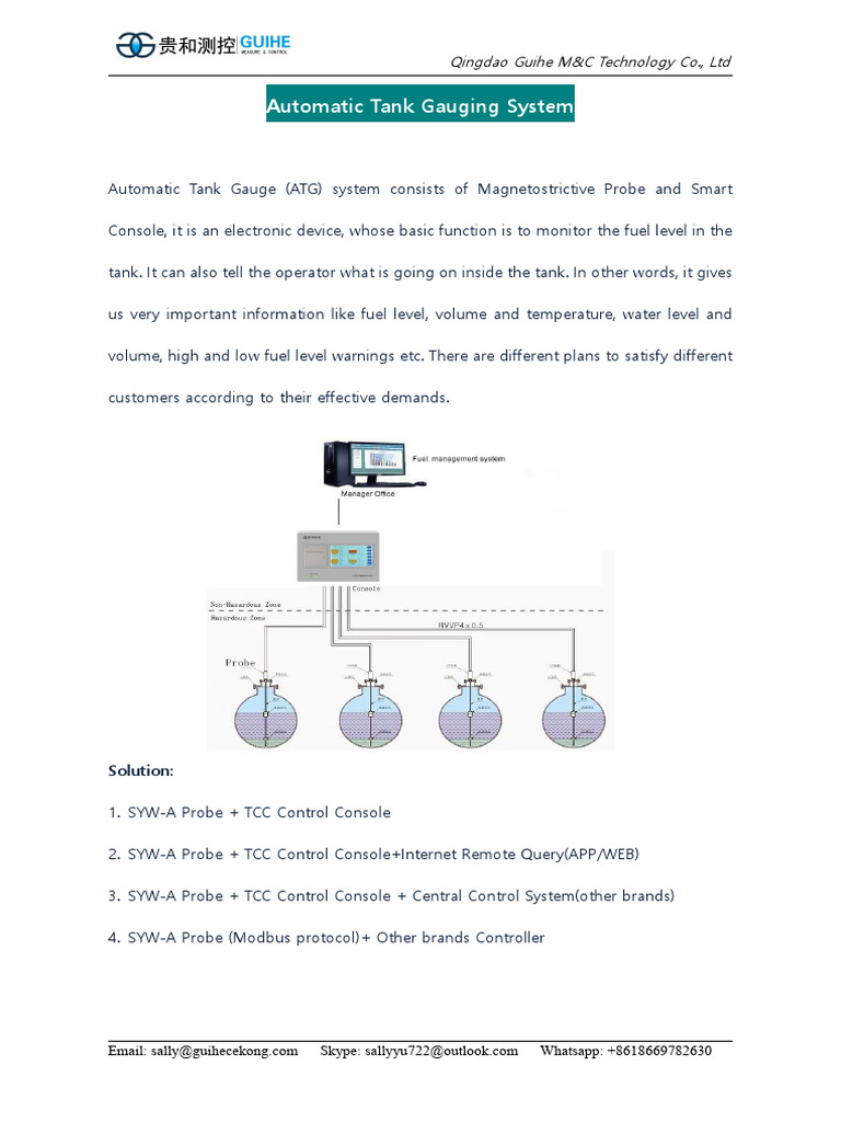 Automatic Tank Gauge - TCC | PDF | Fuels