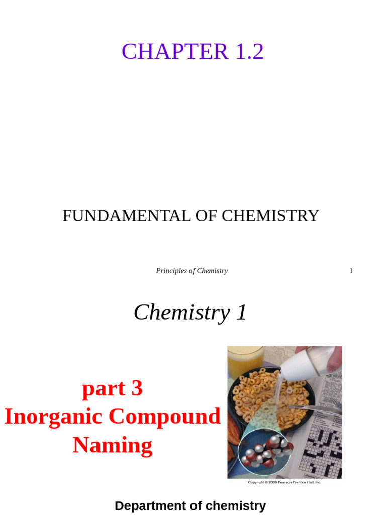 Chapter 1.2 - Fundamental of Chemistry | PDF | Ion | Molecules