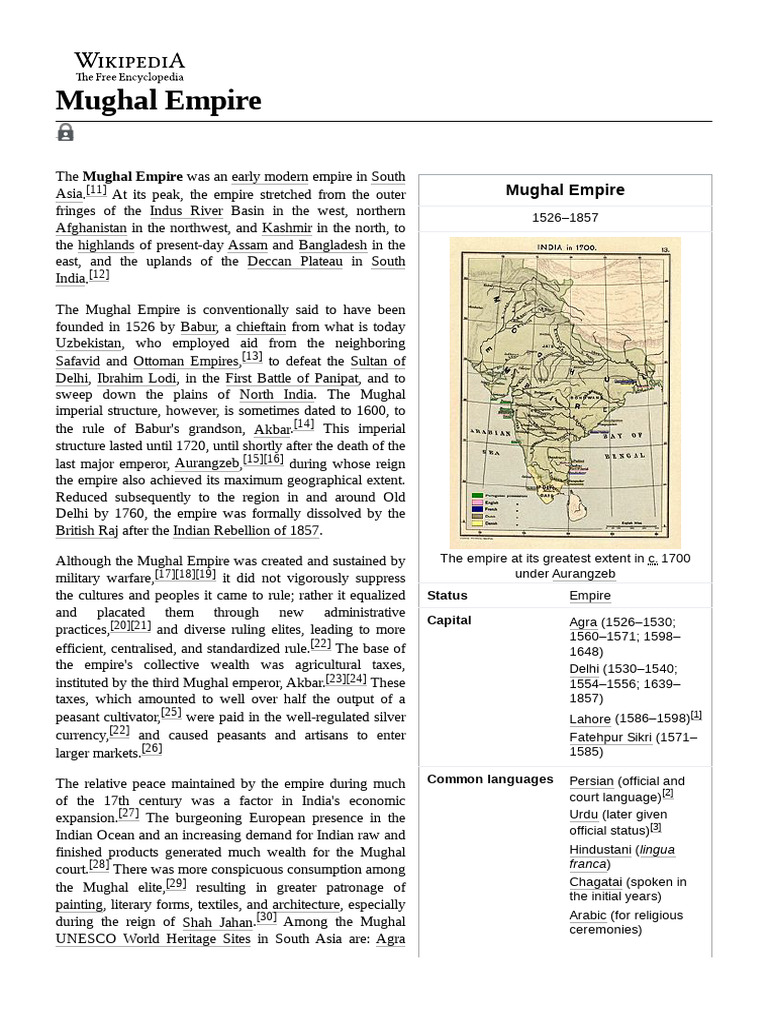 Mughal Empire | PDF | Mughal Empire