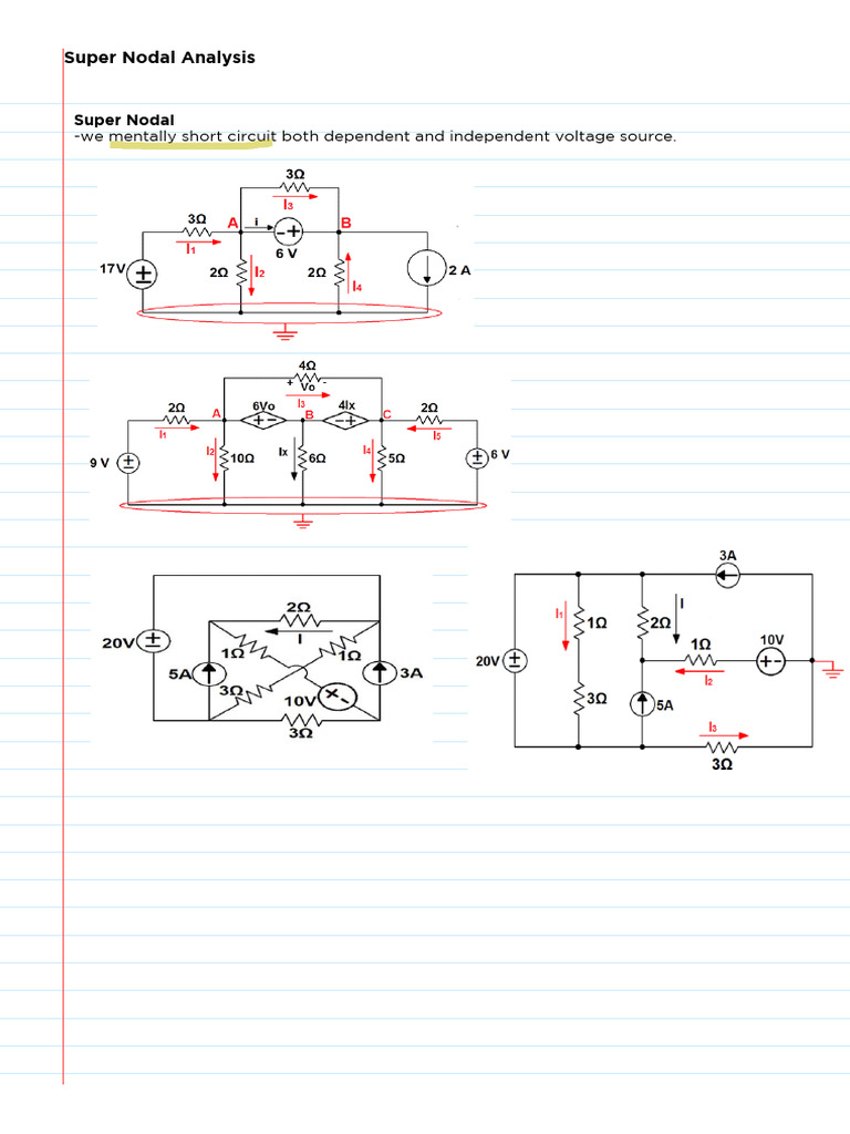 06 Super Nodal Analysis | PDF