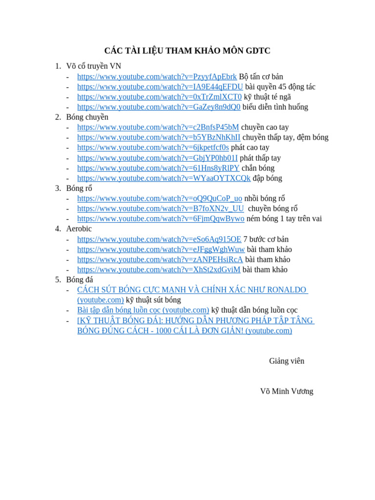 Tài Liệu Tham Khảo GDTC | PDF