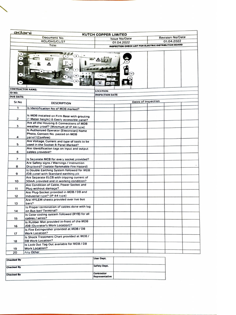 DP Bord Checklist | PDF | Electrical Engineering | Electrical Components
