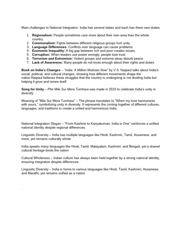 National Integration | PDF