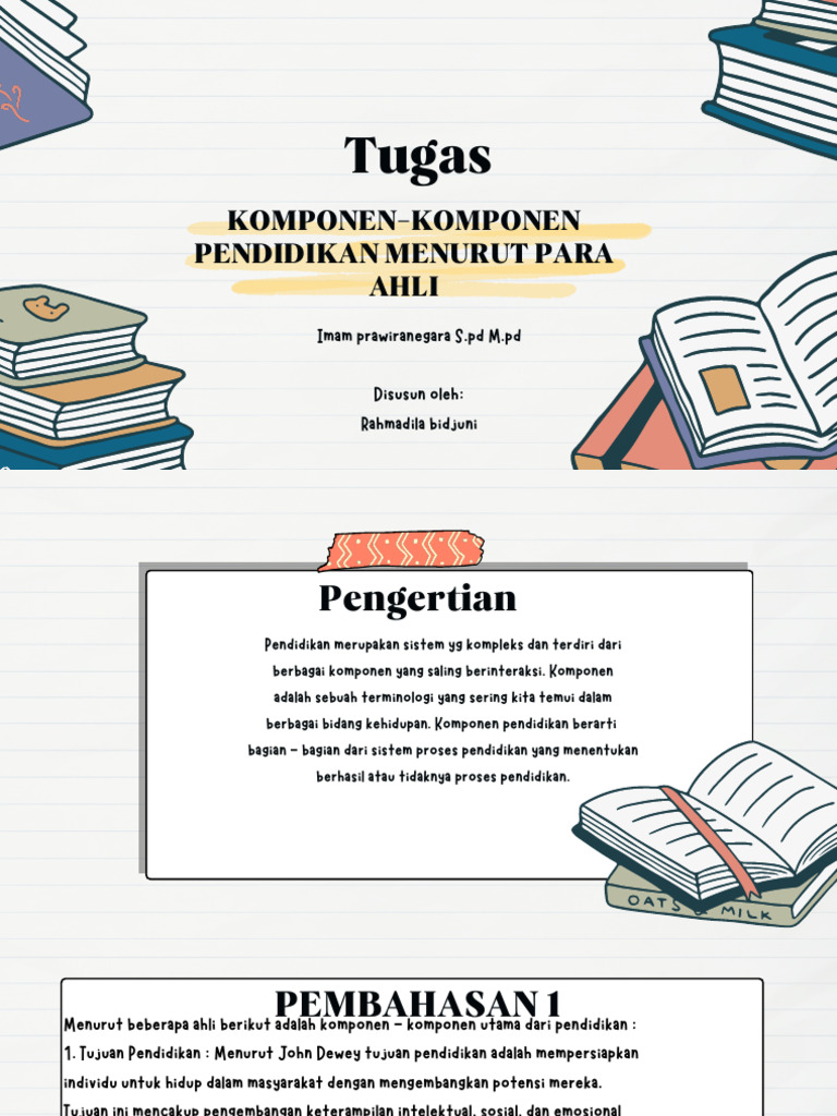 Komponen-Komponen Pendidikan Menurut para Ahli - 20240918 - 005817 - 0000 | PDF