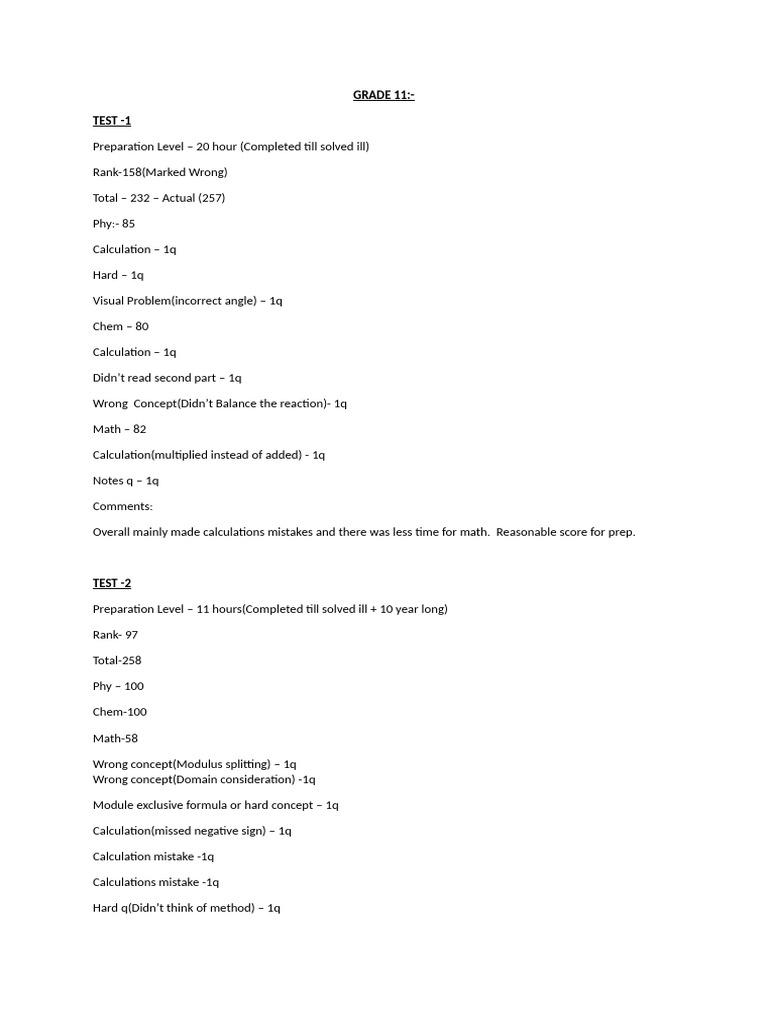 JEE MISTAKES | PDF | Mathematics