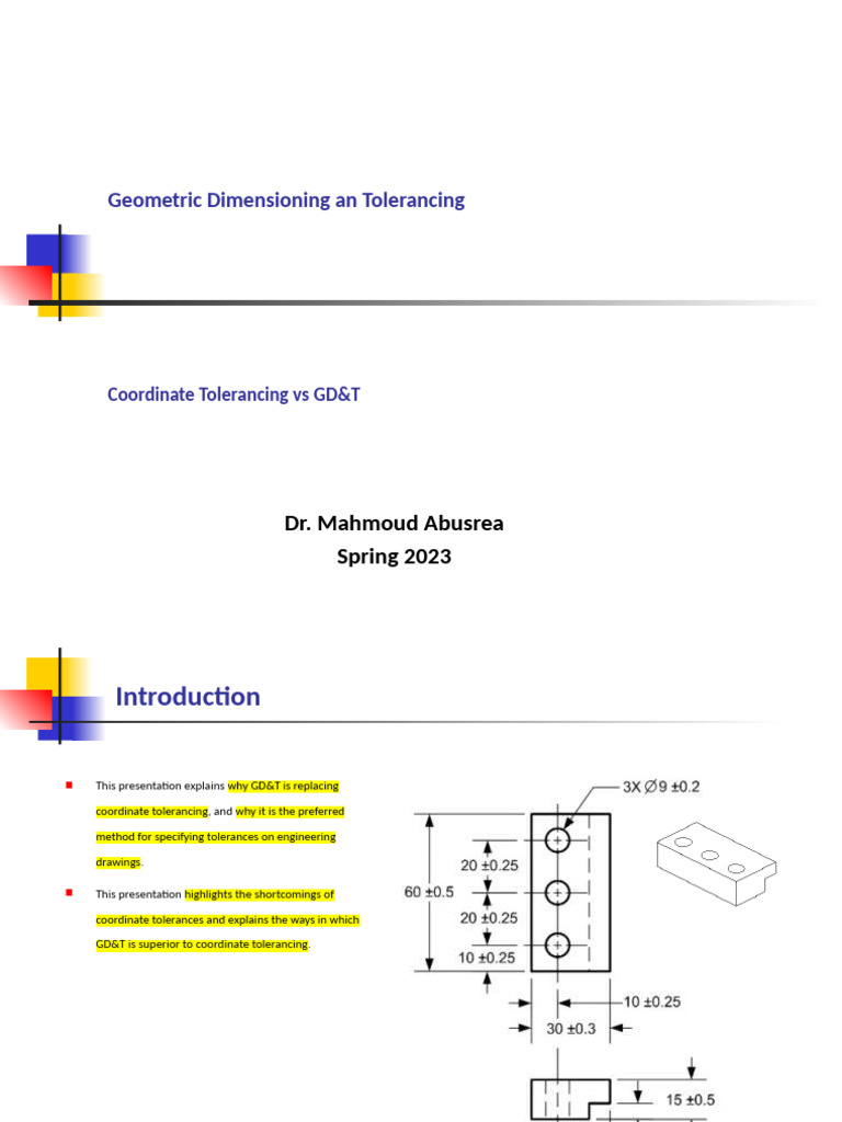 LO2-a Coordinate Tolerancing Vs GD&T Part 1 | PDF | Engineering Tolerance