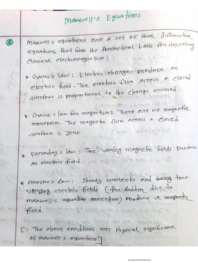 Maxwells Equation 1 Pdf
