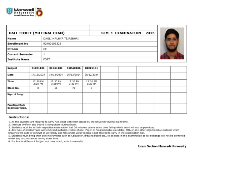 DownloadHallTicket | PDF