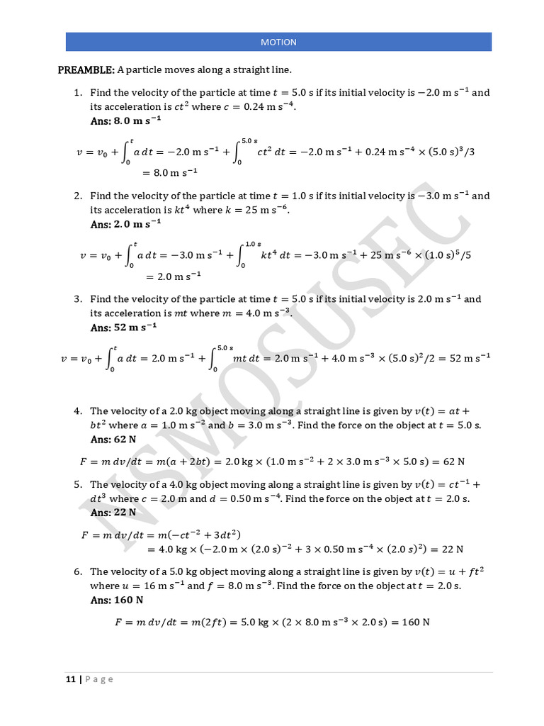 2 MOTION | PDF | Force | Acceleration