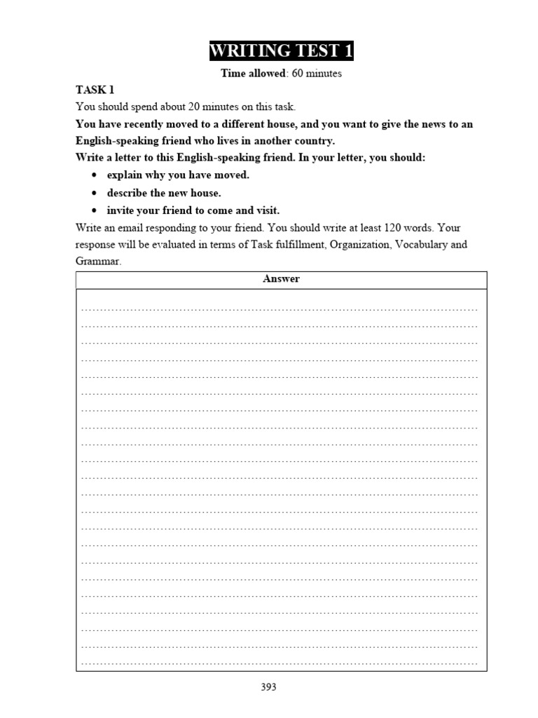 Vstep Writing Part 1 | PDF