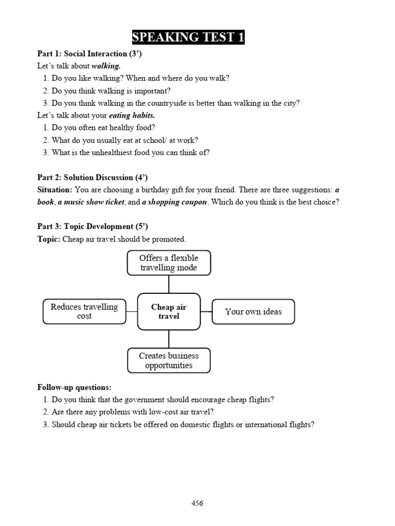 Vstep Speaking Test | PDF