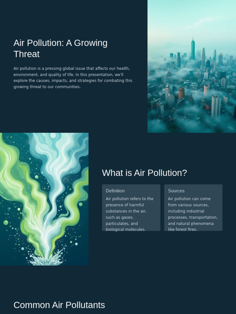 Air Pollution: A Student's Guide | PDF | Air Pollution | Atmosphere Of ...
